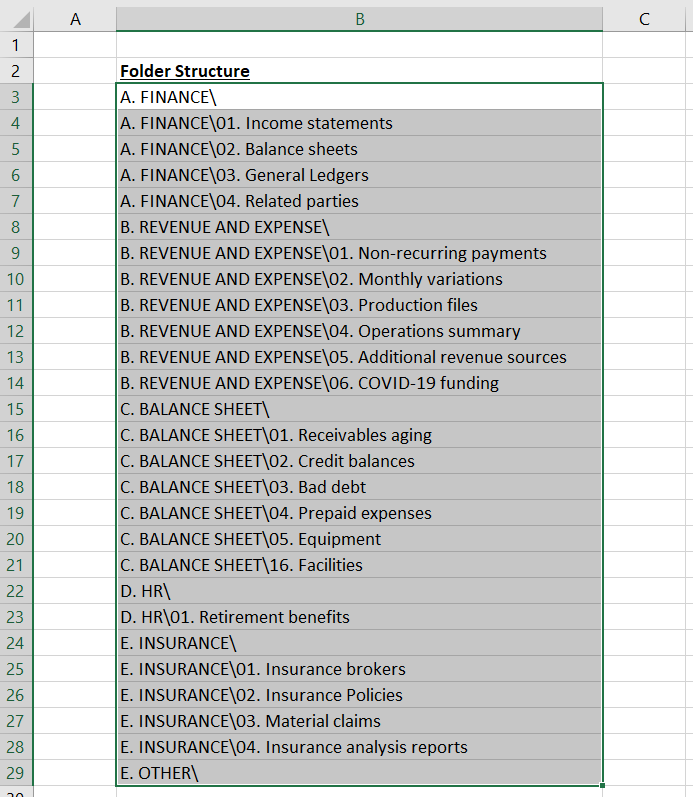 Create A Folder Structure With Vba Magnimetrics