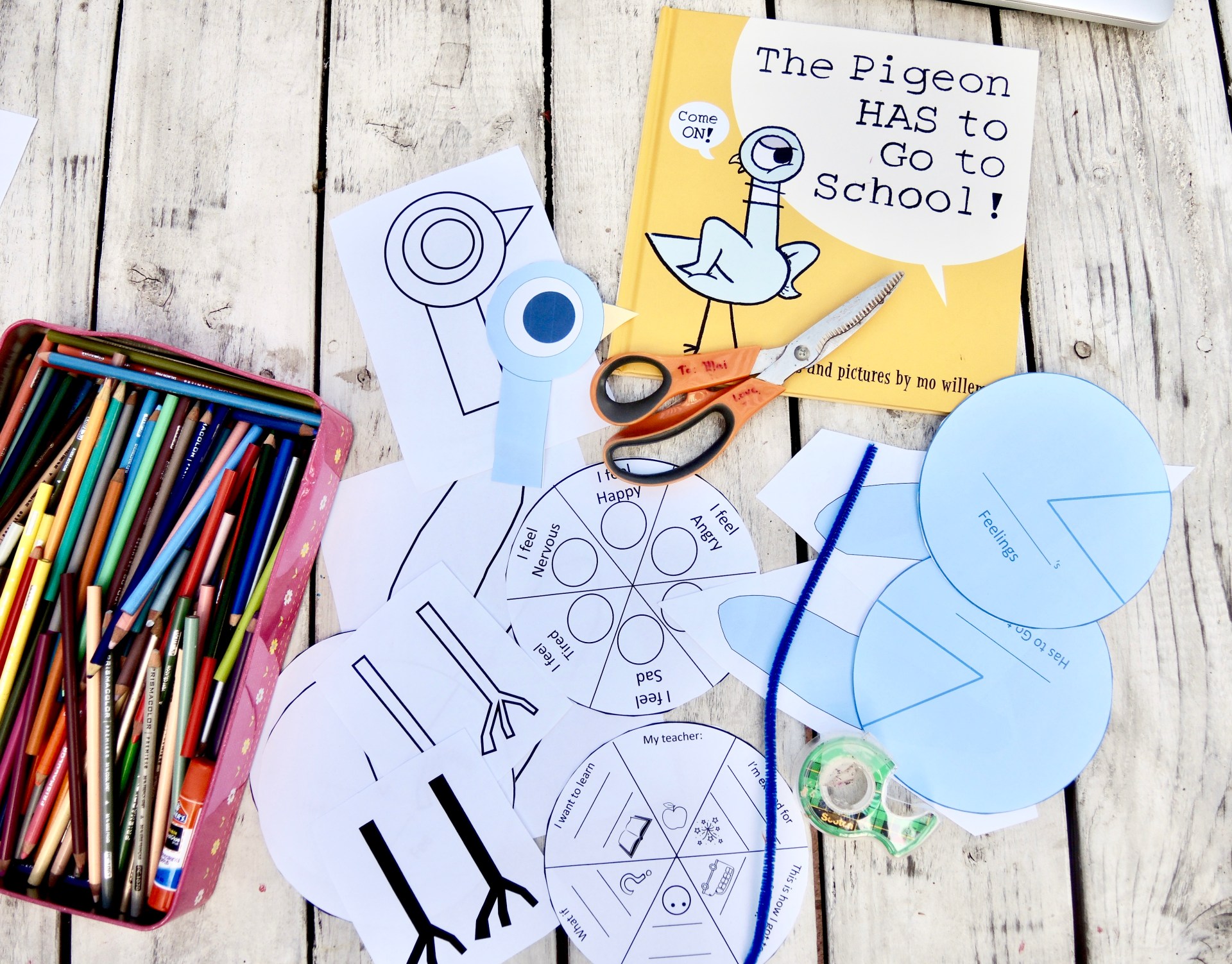 MaiStoryBookLibrary: The Pigeon HAS to Go to School + *Pigeon Pinwheel ...