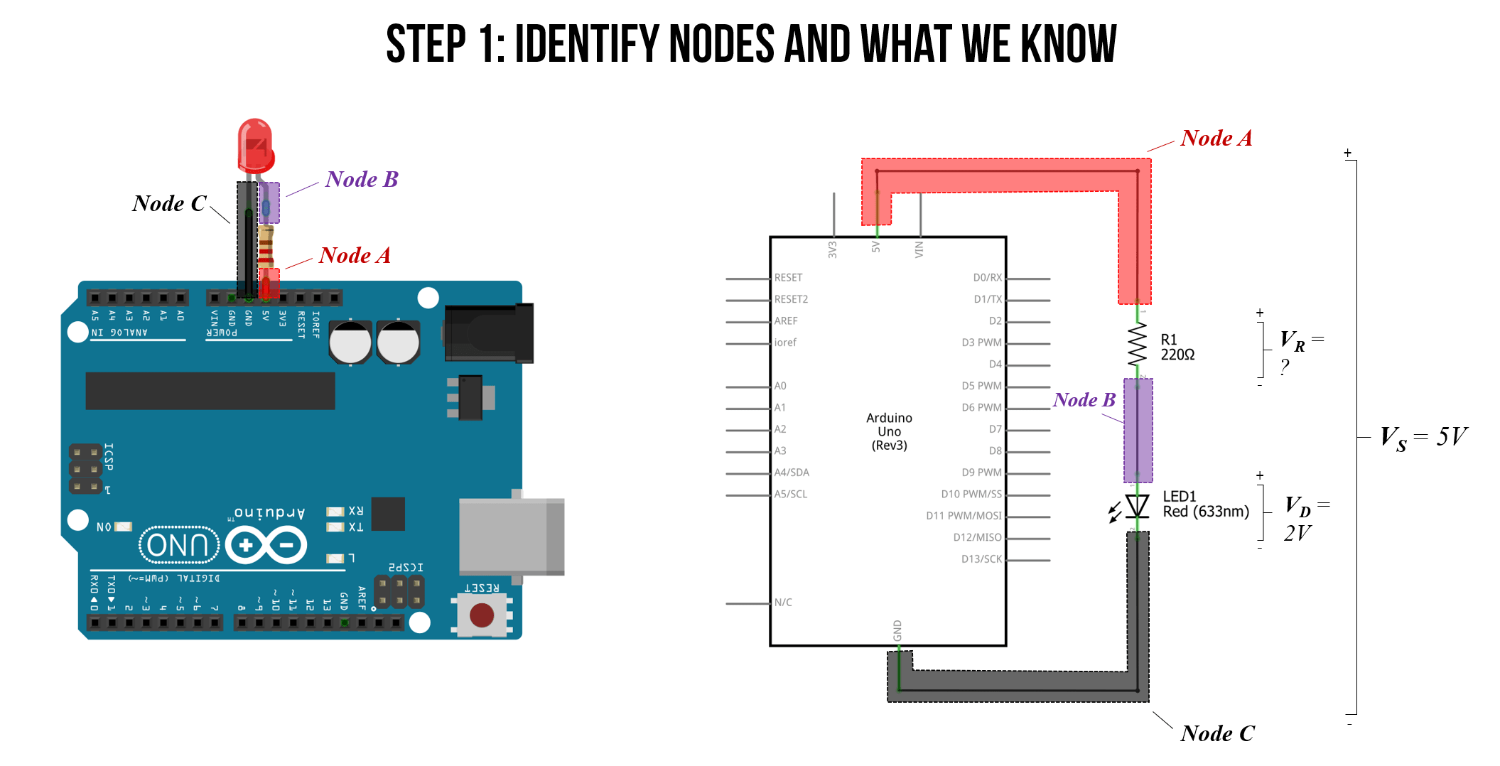 Arduino Circuit Analysis - Wiring Diagram