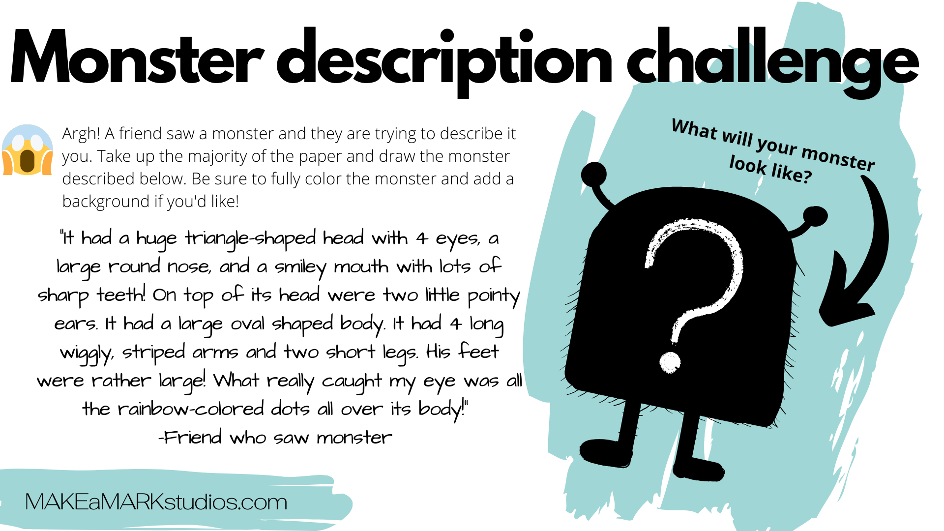 monster-challenge » Make a Mark Studios