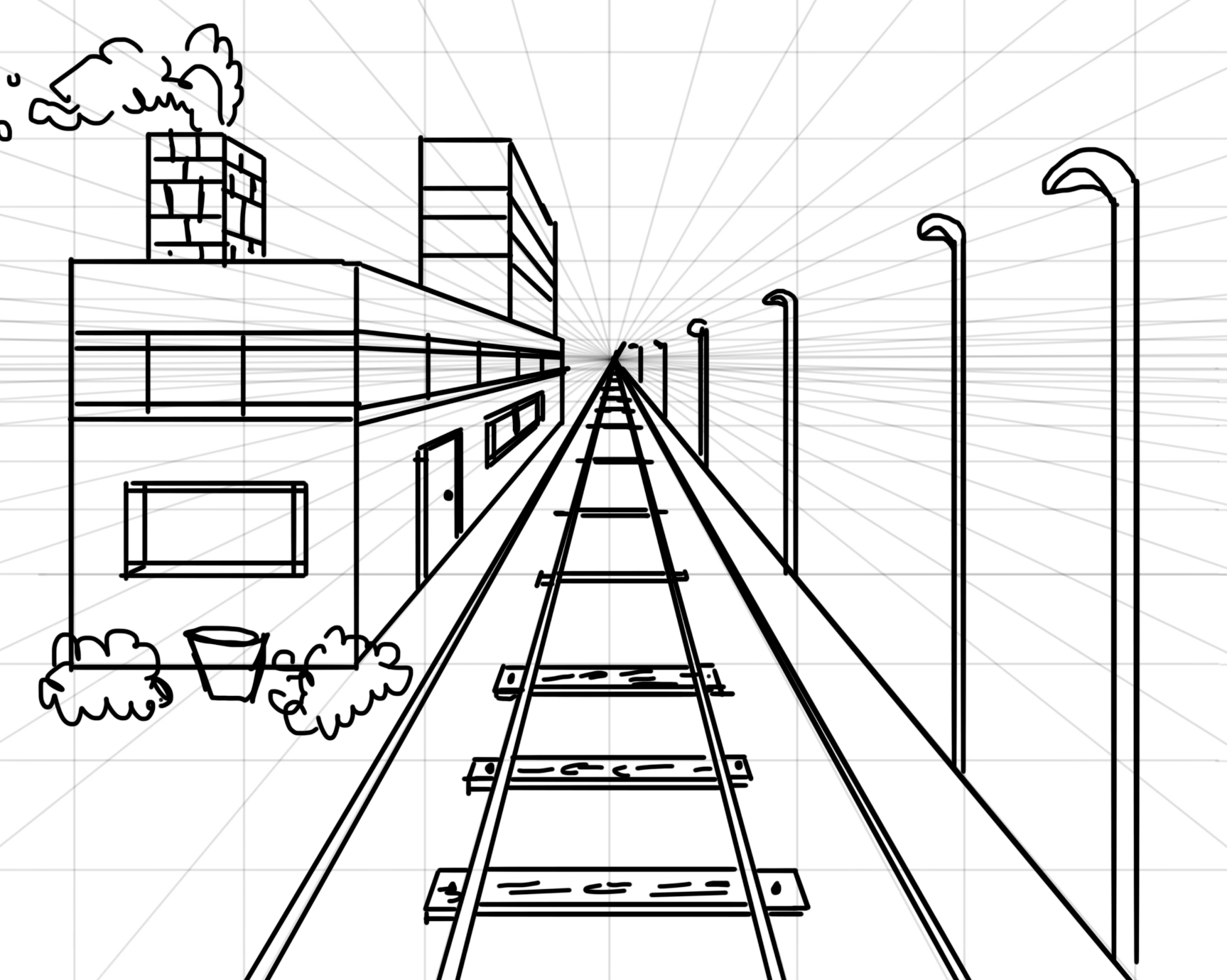 How to draw one point perspective » Make a Mark Studios