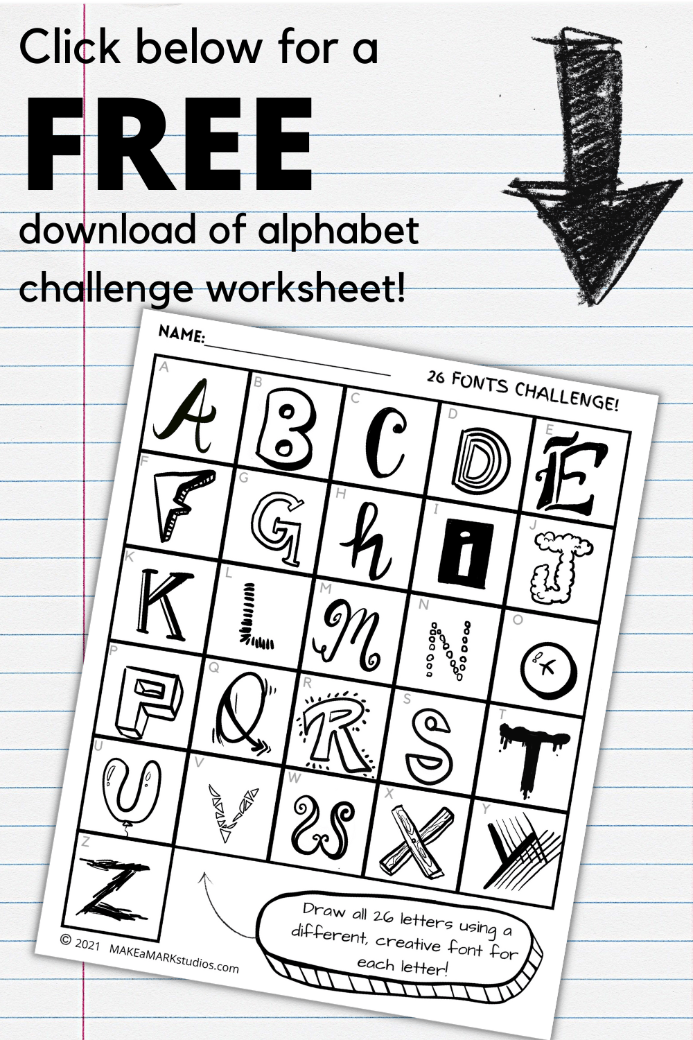 The Alphabet Font Challenge! » Make a Mark Studios