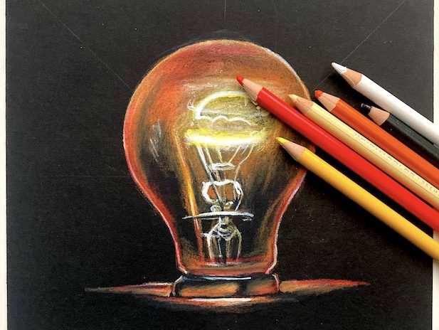 light bulb drawing » Make a Mark Studios