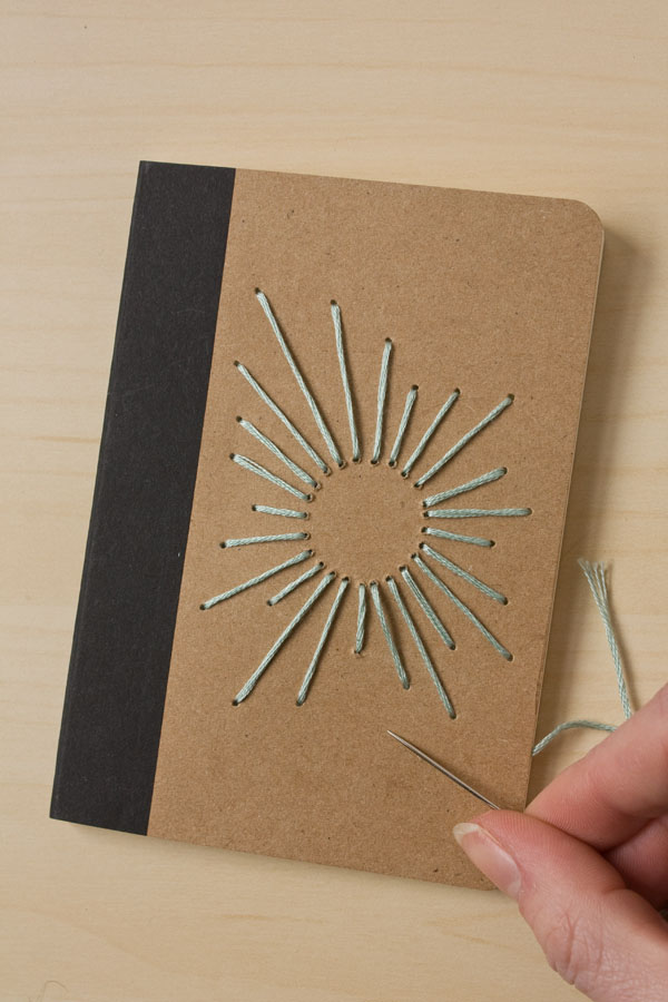 Sunburst Embroidered Notebook