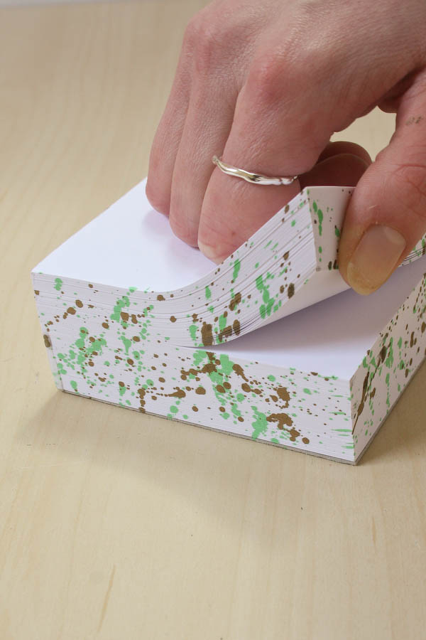 Painted Edge Notepad DIY