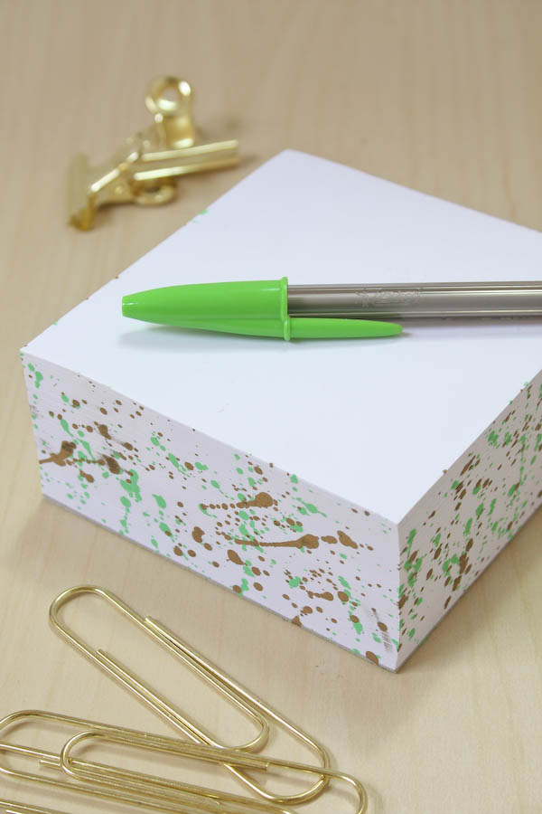 Painted Edge Notepad DIY