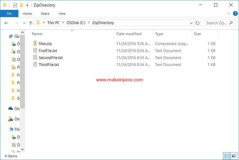 Zipping File In Java Examples