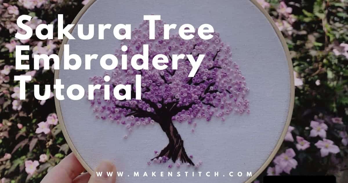 Sakura Tree Embroidery Decoration Tutorial - Makenstitch