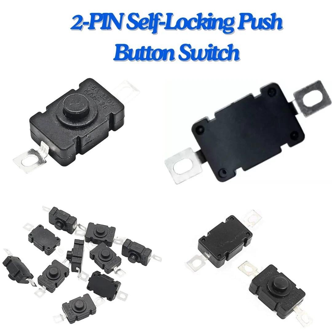 Buy Self Locking Push Button Switch 250v 1 5a Makerbazar