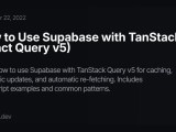 How To Use Supabase With Tanstack Query React Query V5