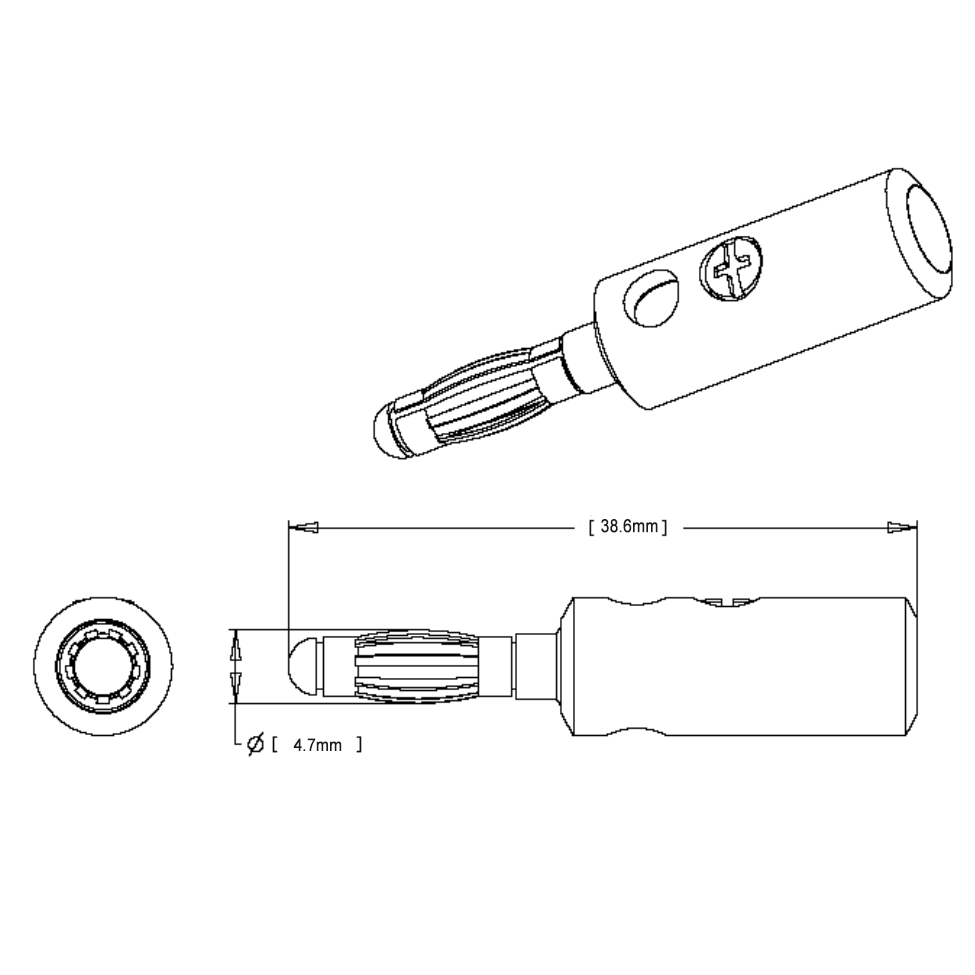 Banana Plug - Connector Male - 4mm - Red | Makers Electronics