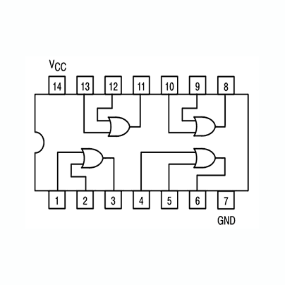 7432 IC Quad 2-Input OR Gate | Makers Electronics