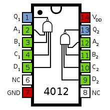 4012 IC Dual 4-Input NAND Gate | Makers Electronics