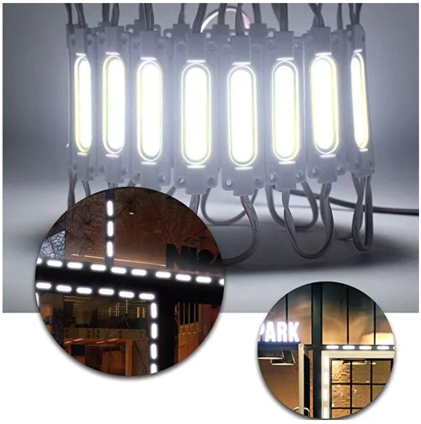 12V LED Module 6 COB SMD LEDs String Light with Lens White IP65 | Makers Electronics