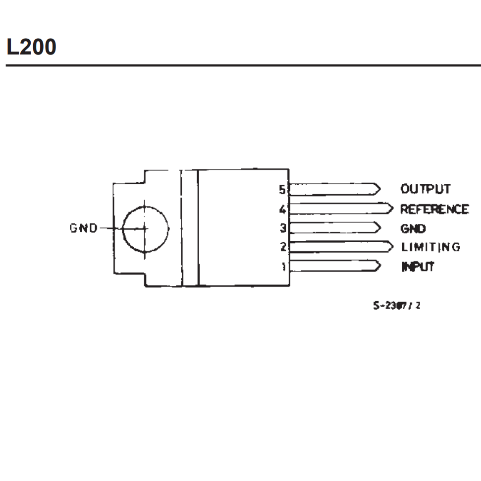 L200C 60dB@(100Hz) 2A Adjustable 2.85V~36V Positive 40V – Linear ...