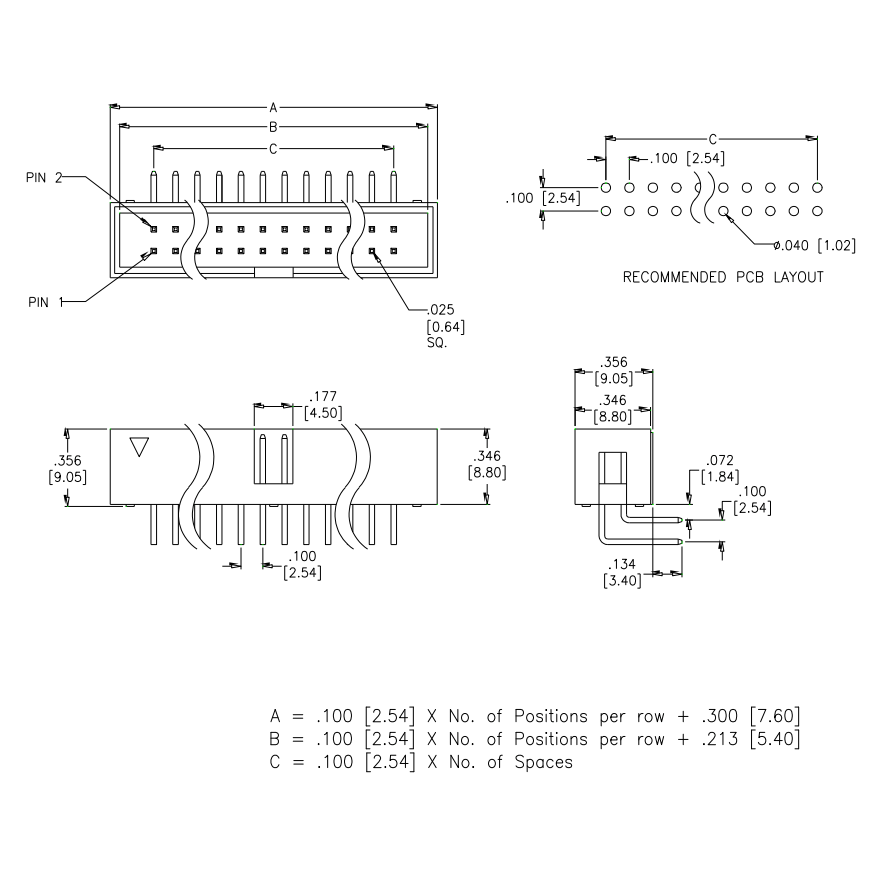 IDC FC-34 Male Angle Connector for PCB 34 Pin | Makers Electronics