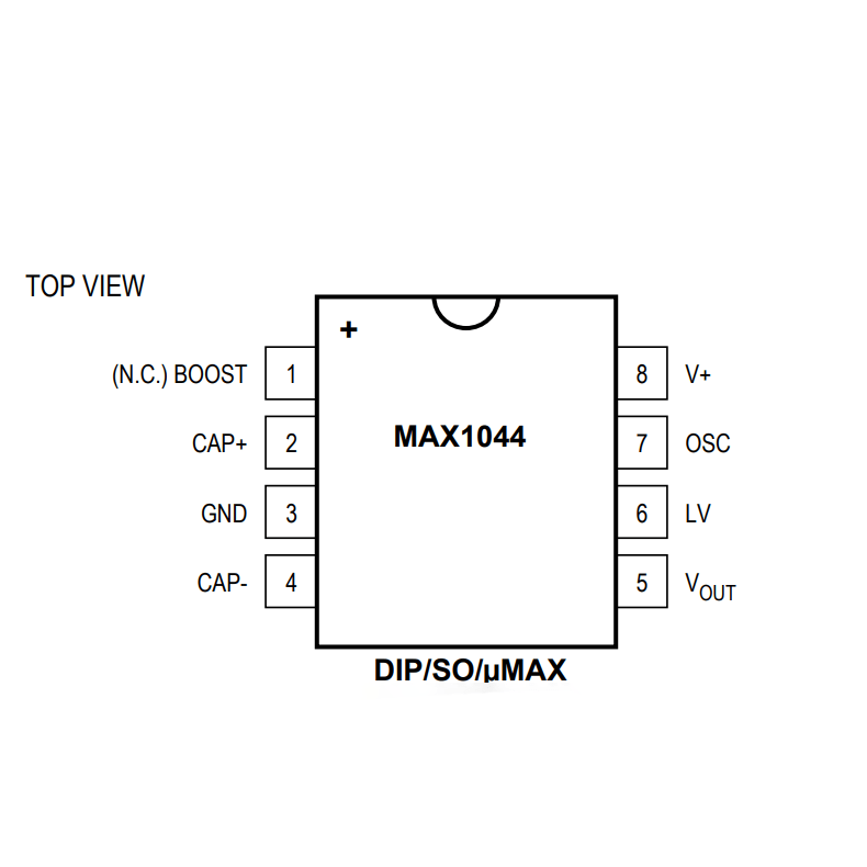MAX1044 Fixed 1.5V~10V 20mA SOIC-8 DC-DC Converter SMD | Makers Electronics