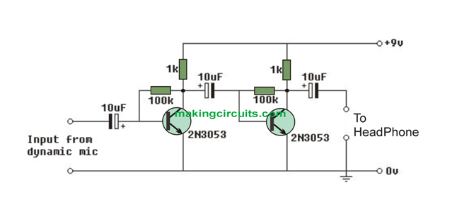 Electret Microphone Circuit Example