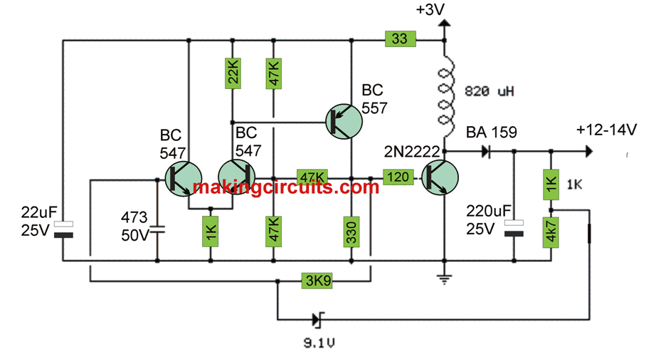 Schematic Diagram Of Boost Converter