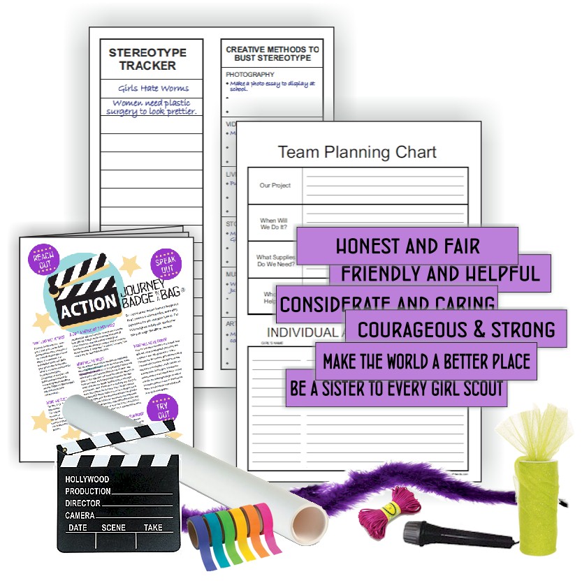 Girl Scout Amuse Journey Book Updated! Action Adventure Badge In A
