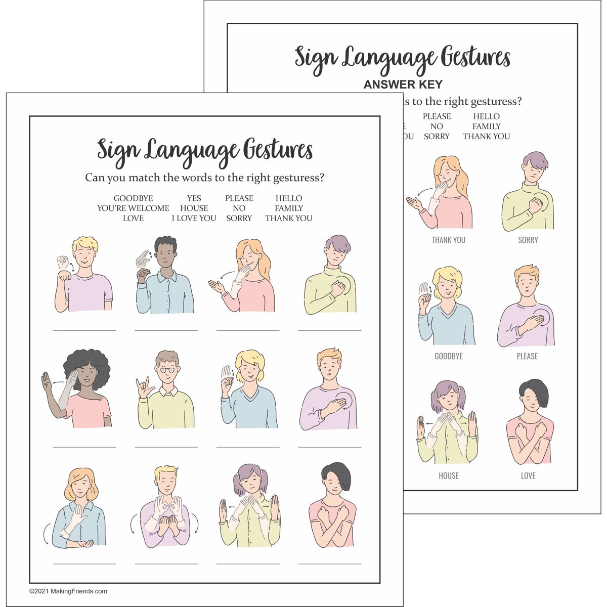 Sign Language FingerSpell Patch Program® - MakingFriends