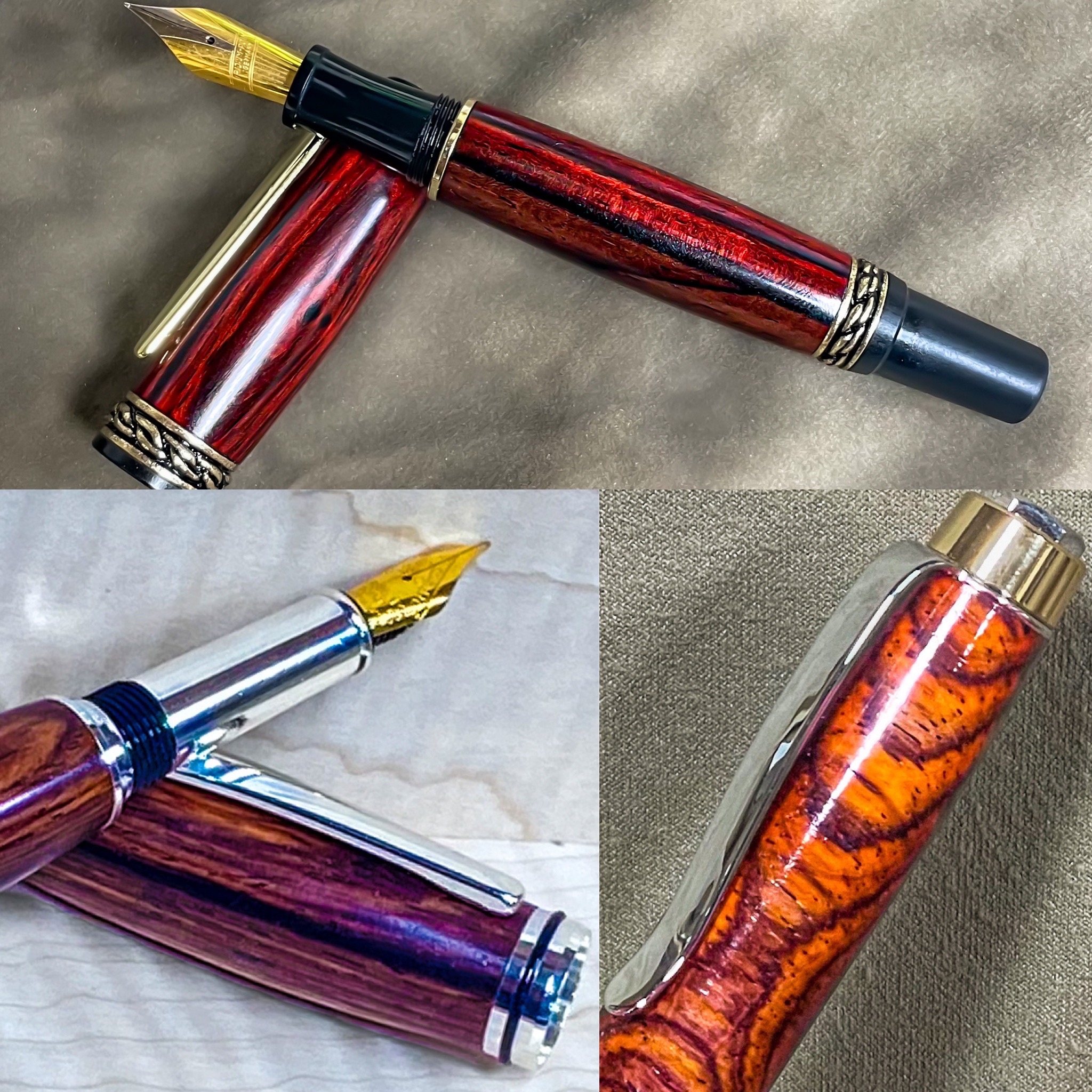 Exotic Wooden Pens--Gaboon Ebony, Brazilian Rosewood, Kingwood ...