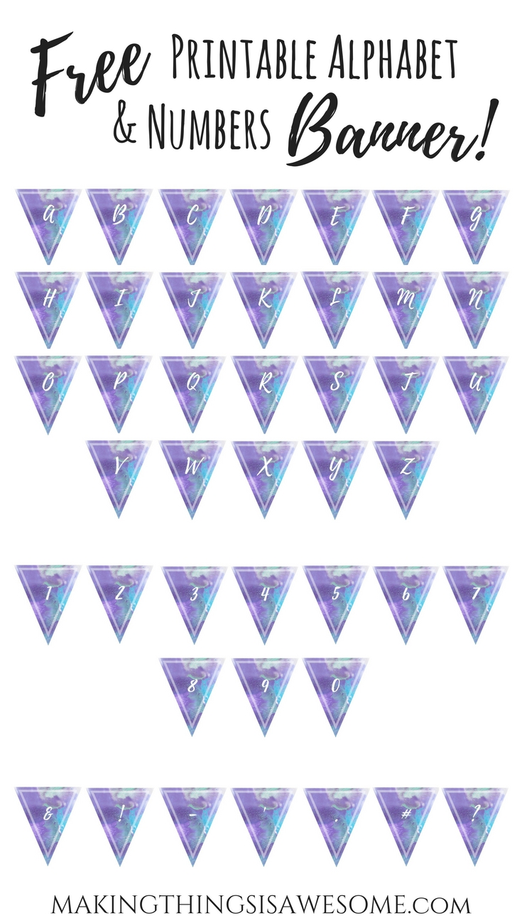 FREE Printable Alphabet Letters and Numbers: To Create Your Own Banner ...