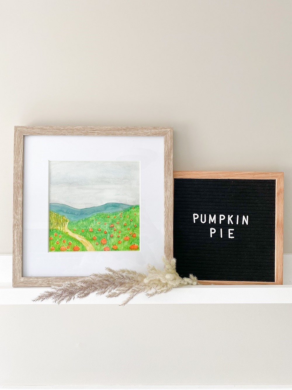 DIY Fall Decor - How to Paint a Cute Watercolor Pumpkin Patch Painting ...