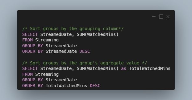 SQL - Using GROUP BY with ORDER BY | makolyte