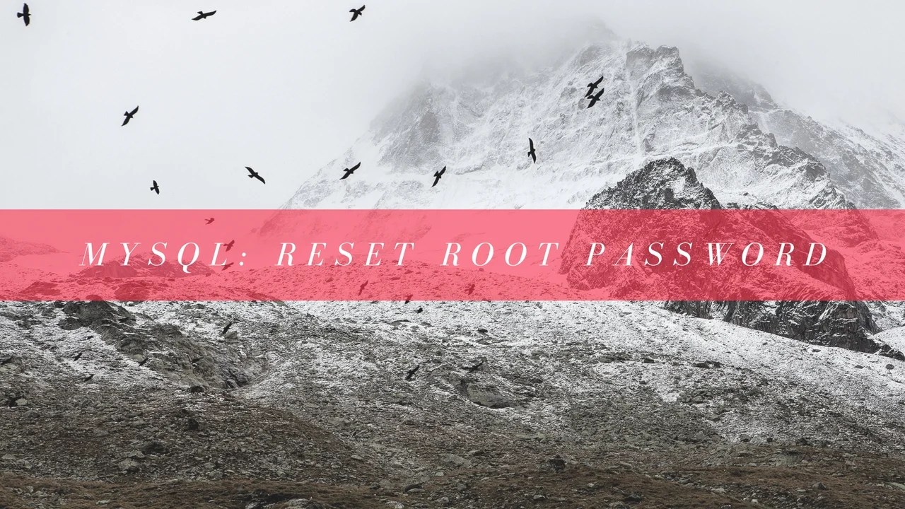 How to change root password on MySQL via command line - Manjaro dot site