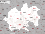 Map Of Bl Postcode Districts Bolton Maproom