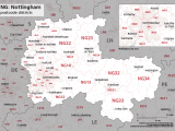 Map Of Ng Postcode Districts Nottingham Maproom
