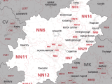 Map Of Nn Postcode Districts Northampton Maproom