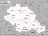 Map Of Wn Postcode Districts Wigan Maproom