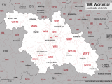 Map Of Wr Postcode Districts Worcester Maproom