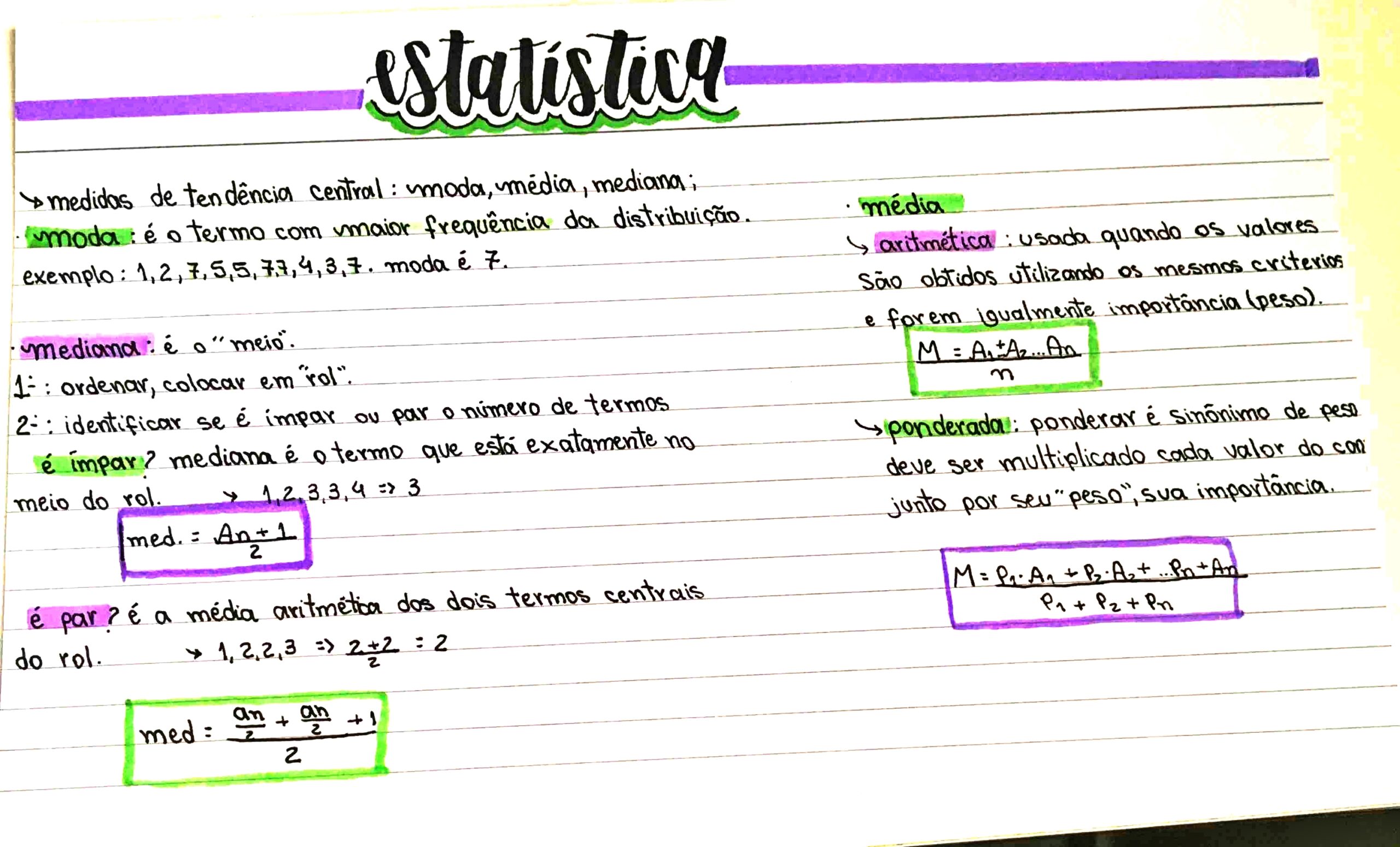 MAPA MENTAL SOBRE ESTATÍSTICA - Maps4Study