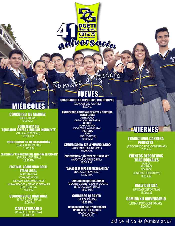 Cbtis 75 está de fiesta, celebran 41 años de su fundación | Más de Acá