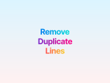 Remove Duplicate Lines Tool