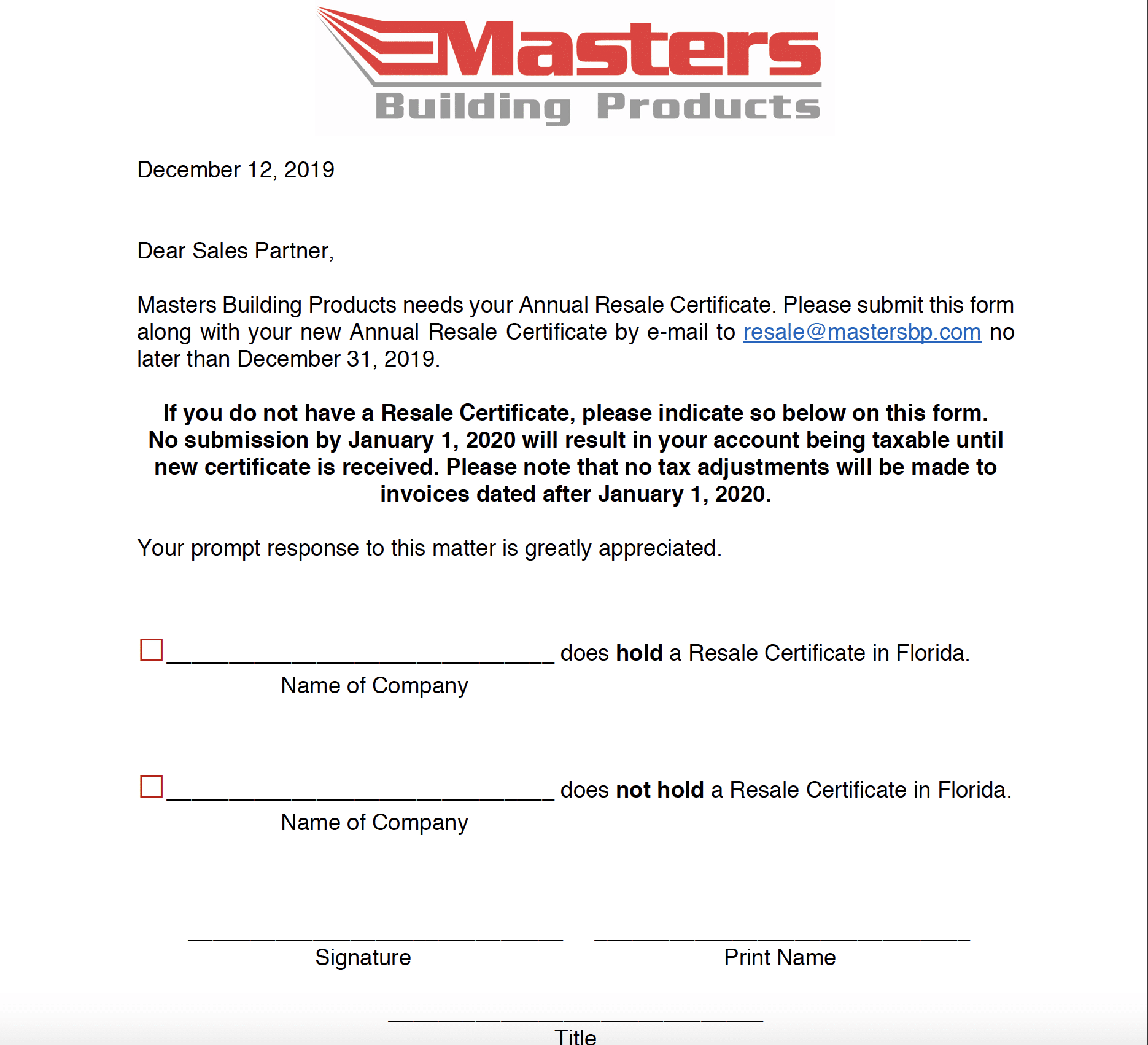 Downloads - Masters Building Products