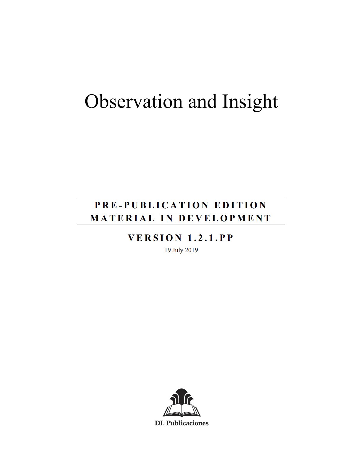 Observation And Insight Baha I Training Institute Materials Ontario