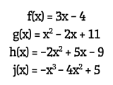 Adding And Subtracting Polynomials In Function Notation Question Stack