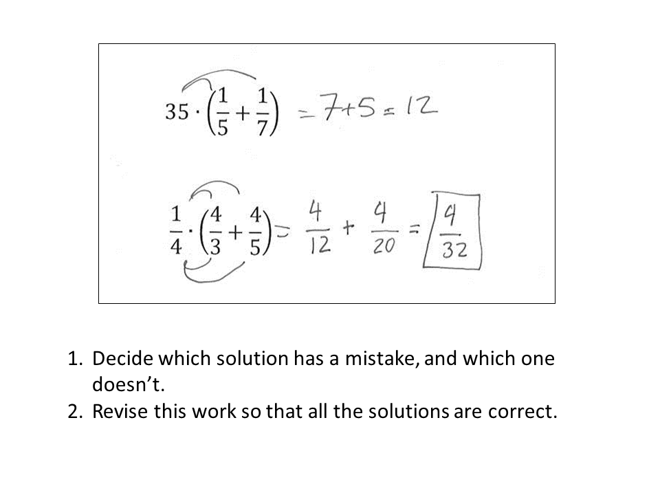 Mistake Analysis + Practice – Math Mistakes