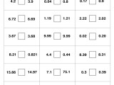 Comparing Decimals Worksheet Grade 4 Printable Word Searches