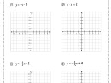 Algebra 1 Worksheets Graphing Linear Equations