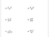 Simplifying Exponents Worksheet
