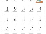 Multiply By 7 Worksheet Printable Preschool Coloring Printables