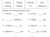 Conversion Practice Worksheets Lengths Conversions Metric