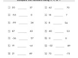 Comparing Integers Worksheets Math Monks