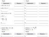 Algebraic Proofs Worksheets Math Monks