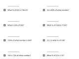 Ratio Proportion Percent Worksheet
